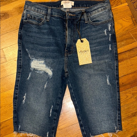 Vibrant | Shorts | Vibrant Distressed Blue Jean Shorts | Poshmark